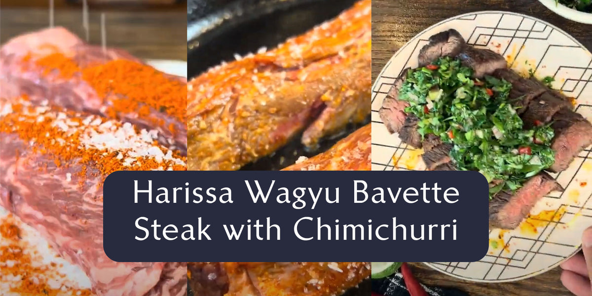 Harissa Wagyu Bavette Steak With Chimichurri – Miraflora Wagyu